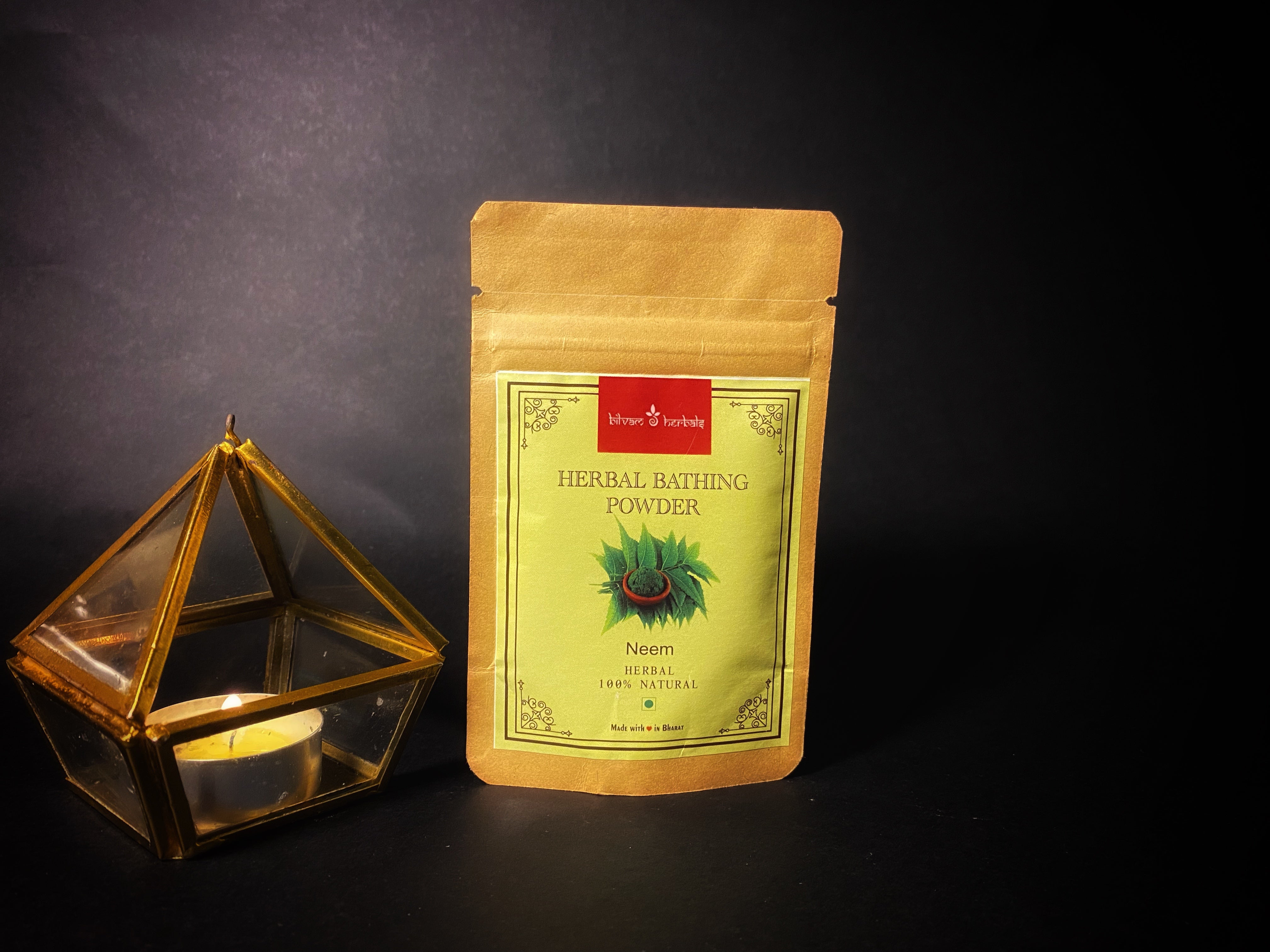 Ayurvedic Herbal Bathing Powder - Neem Fragrance | Natural Soap Substitute