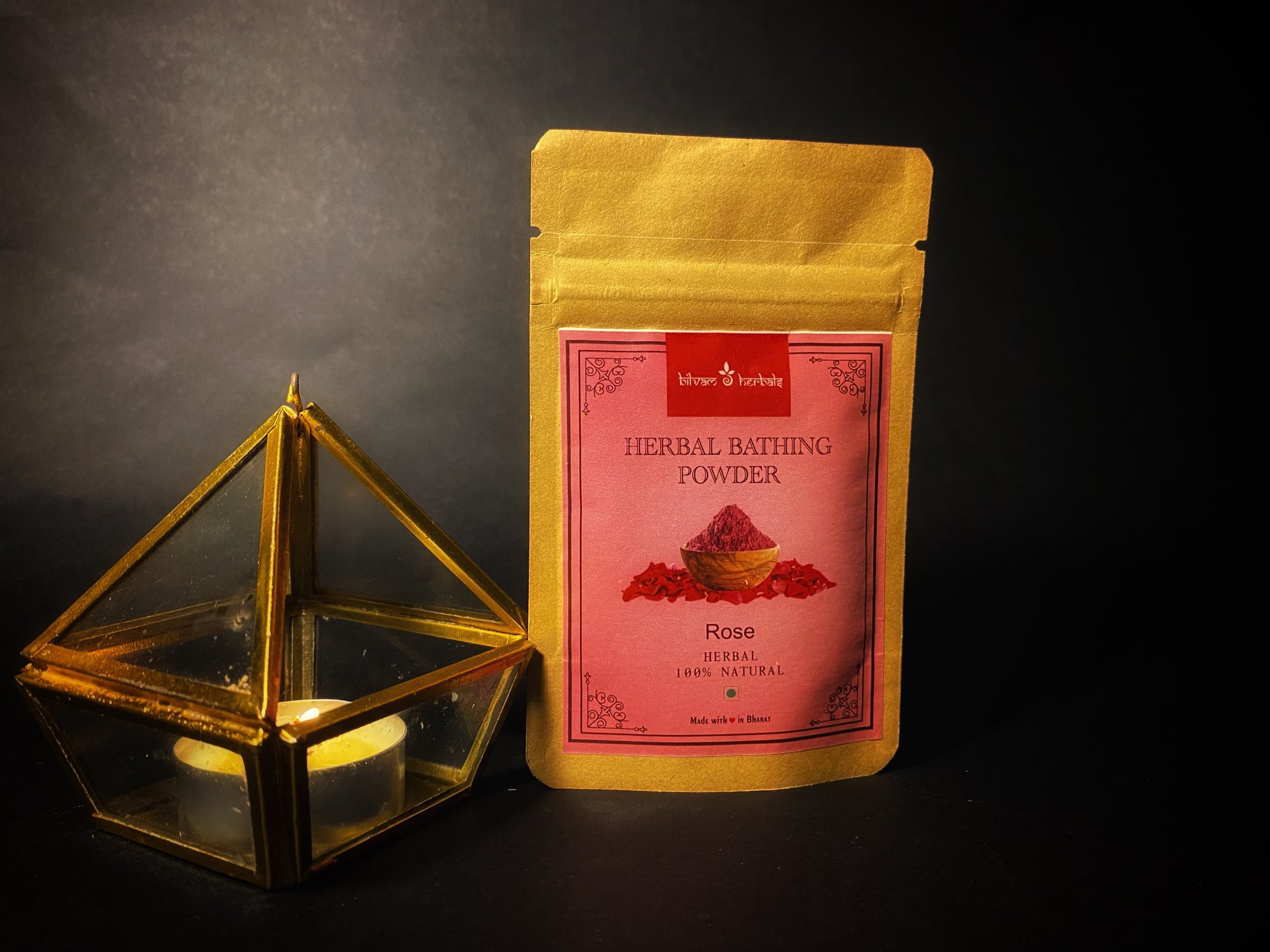 Rose Herbal Bathing Powder - Ayurvedic Bathing Substitute