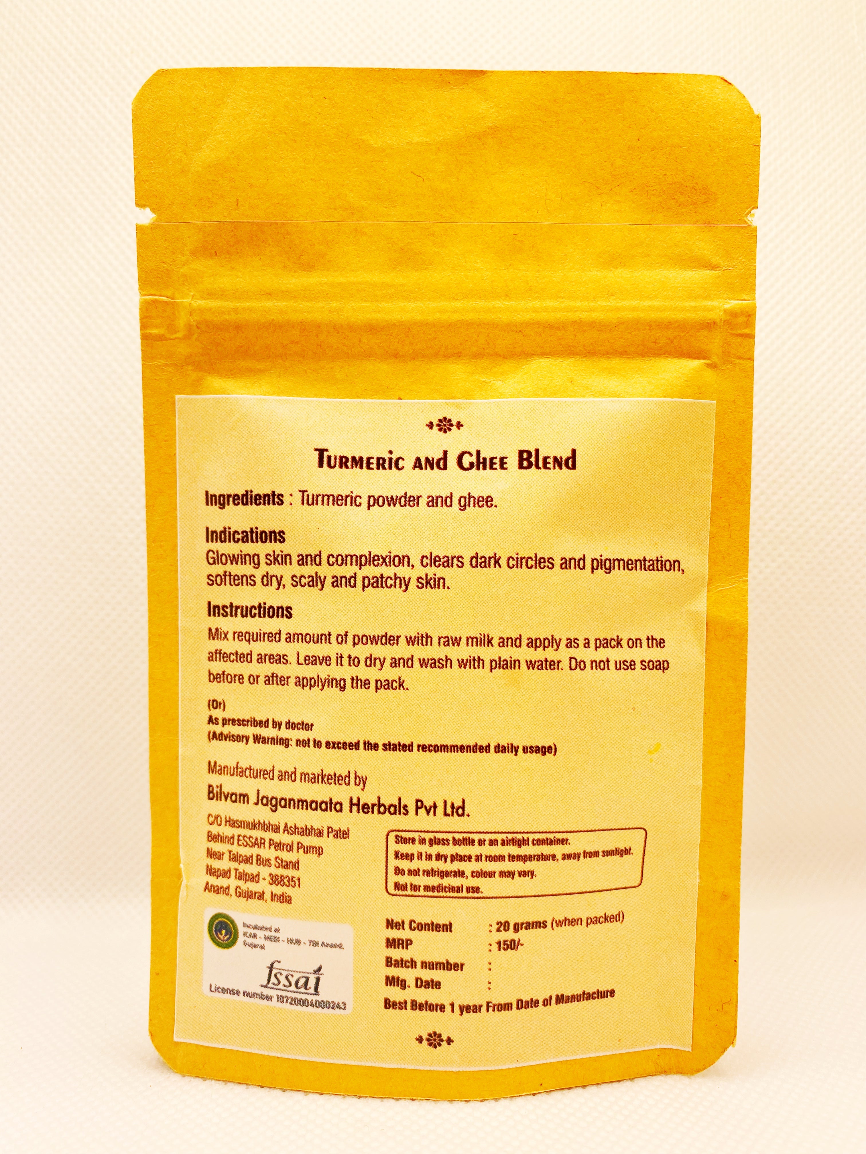 Turmeric Ghee Blend for Glowing Skin and Complexion | Ayurvedic Skin Care